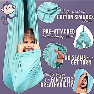 Moonkee Sensory Swing for Kids Indoor - Calming and Relaxing Hug Effect Therapy Swing for ADHD, Anxiety, Autism Swing - OT Approved and Safety Tested - Outdoor Sensory Joy Swing for Kids and Adults