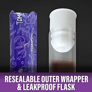 Smart Alec Novelty Tampon Flask - 5 Leak-Proof Fake Hidden Flasks Liquor for Women | Alcohol Flask Tampon - Tampon Alcohol Tubes Perfect for Concert, Cruise, Sports Event, & Party Using Tampon Flasks