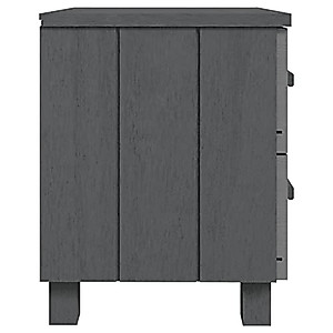 Makastle Nightstands Set of 2, Farmhouse End Tables Set of 2, Solid Wood Sofa Side Table Accent Table with 2 Drawers, Bedside Table for Bedroom Living Room, 15.7"x13.8"x17.5"