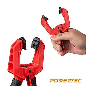 POWERTEC 71625V Heavy Duty Spring Clamp Set from 2" - 4" | 10 Clamps w/ 4 Assorted Sizes