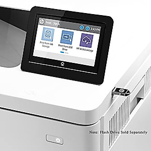 HP Color Laserjet Enterprise M555dn Single-Function Wired Ethernet Laser Printer, White - Print only - 4.3" Touchscreen Display, 40 ppm, 600 x 600 dpi, Auto Duplex Printing, USB, Cbmou Printer Cable