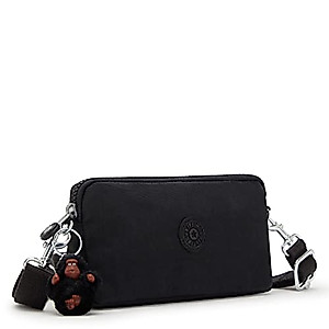 Kipling Womens Women's Emilia Bag, Organisational Compartments, Adjustable Crossbody Strap, Zip Closure, N Shoulder Bag, Black Tonal, 7.5 L x 4.125 H 1.5 D US