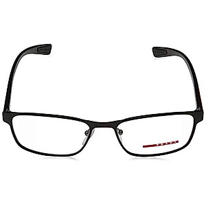 Prada Linea Rossa Lifestyle PS 50GV 1AB1O1 Black Metal Rectangle Eyeglasses 55mm