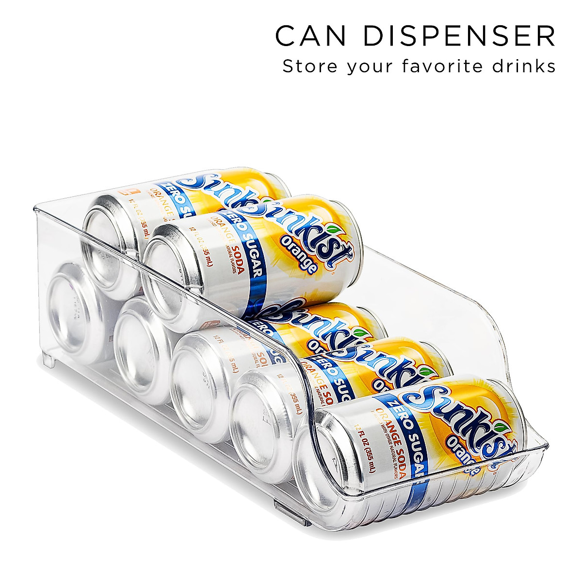 Sorbus Fridge Bins and Freezer Bins Refrigerator Organizer Stackable Food Storage Containers BPA-Free Drawer Organizers for Refrigerator Freezer and Pantry (Pack of 8)