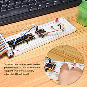 KEYESTUDIO Basic Starter Kit for Raspberry Pi 4 3 3B/2B/B+, with Tutorials C+ Python Java Code, Breadboard Solderless Electronic LCD Water Level Gas Sensor Programming Easy for Beginners
