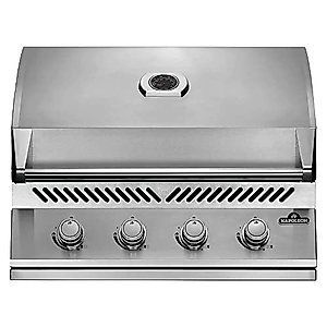 Napoleon Built-In 500 Series 32-Inch Built-In Gas Barbecue Grill Head - BI32NSS - Marine Grade Stainless Steel, Natural Gas, 4 Main Burners, 7.5 mm Stainless Steel Grids