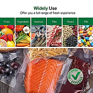 CROMIFY Vacuum Sealer Bags, 100pcs 11" x 16" Bags for Food Saver, Seal a Meal, Sous Vide, Food Preservation, BPA Free and Heavy Duty, Commercial Grade Pre-Cut Food Sealer Bags