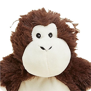 Warmies Junior Microwavable & Weighted Stuffed Animals, Monkey - Heated Stuffed Animal Plushie for Warmth & Comfort - Cute Soft Plush Toys for Adults & Children (Boys, Girls, Babies & Toddlers)