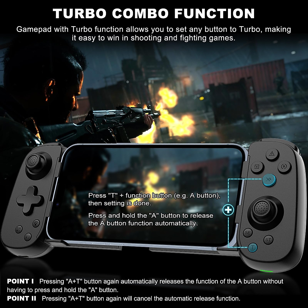 arVin Mobile Gaming Controller for iPhone 16/15/14/iPad/Android Phone/Tablet/Switch, PS Remote Player Gamepad for PS5/PS4/Xbox/PC, Wireless Joystick Play Cloud Gaming, Arcade Mfi Games, CODM, Roblox