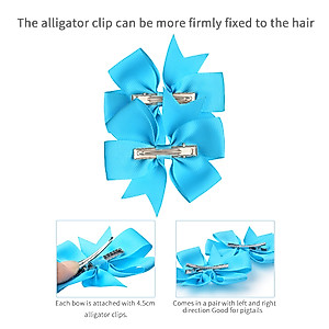 Prohouse 70 Pieces Boutique Grosgrain Ribbon Pinwheel Hair Bows Clips For Girls Babies Toddlers Teens Gifts In Pairs