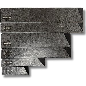 Generic 6 Piece Knife Blade Guard Set - Non-Slip Outer Texture And Soft Inner Lining, Varies, Black