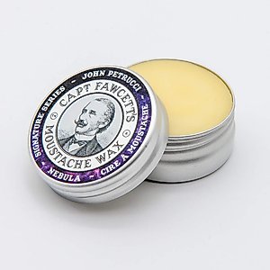 CAPTAIN FAWCETT John Petrucci's Nebula Moustache Wax- Limited Edition Signature series, with premium natural ingredients, for taming and shaping unruly beards, 15ml, Made in the U.K.