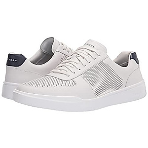 Cole Haan Men's GRAND CROSSCOURT MODERN PERFORATED SNEAKER, OPTIC WHITE/PEACOAT, 8.5