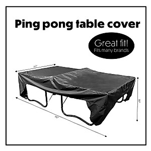 Ping Pong Table Cover Outdoor Waterproof 110W x 60D x 30H Table Top Tennis Table Cover