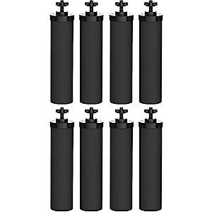 Nispira Premium Water Filter Black Element Cartridge Compatible with Berkey Countertop Water Purification System. Compared to Part BB9. 8 Filters