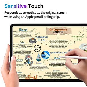 Peslv Privacy Screen Protector Compatible With iPad Pro 12.9 Inch 2018 2020 2021 2022, Anti Glare Blue Light Spy Filter Private Cover, High Sensitive Bubble-Free Easy Install Black Security Screen