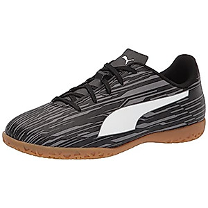 PUMA Rapido III IT Soccer (Little Kid/Big Kid) Puma Black/Puma White/Castlerock 2 Little Kid M