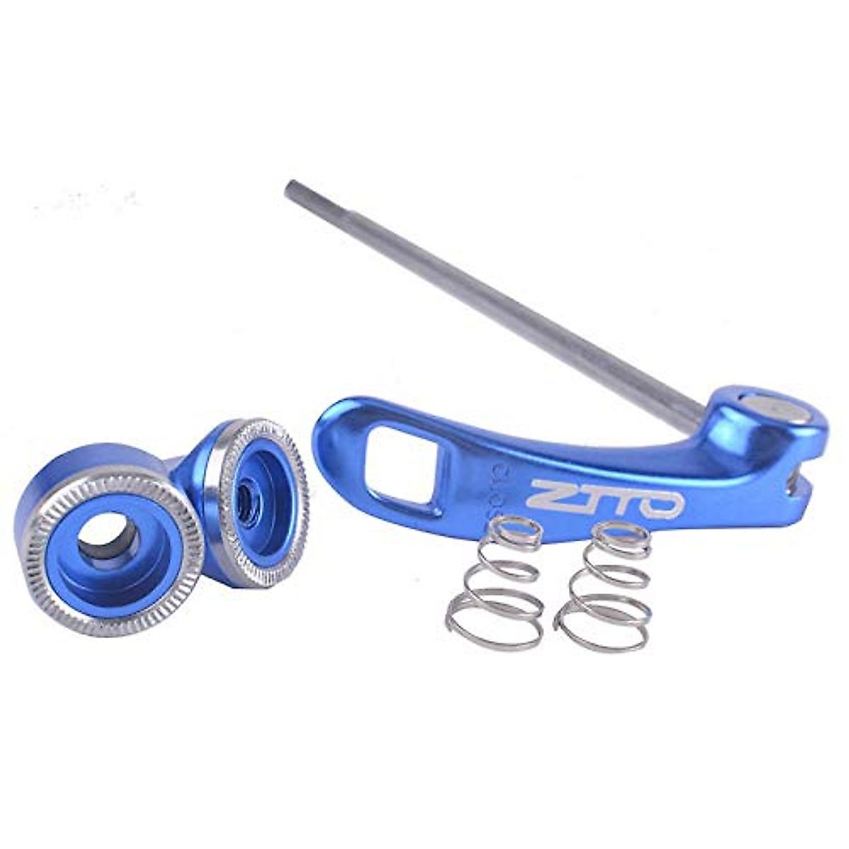 Zsling 1 Pair Bicycle Skewers Ultralight Quick Release Skewers Front Rear Set 110/135 mm for MTB Road Bike Blue