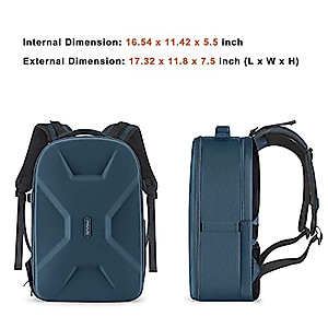 MOSISO Camera Backpack, DSLR/SLR/Mirrorless Photography Camera Bag 15-16 inch Waterproof Hardshell Case with Tripod Holder&Laptop Compartment Compatible with Canon/Nikon/Sony, Deep Teal