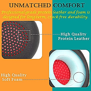 TaiZiChangQin Voyager Focus UC Upgrade Ear Pads Ear Cushions Replacement Compatible with Poly Voyager Focus UC / Voyager Focus 2 UC USB-A Headphone ( Protein Leather Earpads )