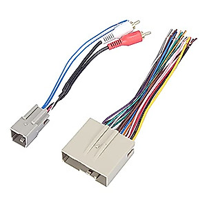 X AUTOHAUX 70-5521 Car Stereo CD Player Wiring Harness Set Wire Radio Adapter 2 RCA Connector for Ford Freestar 2004-2007