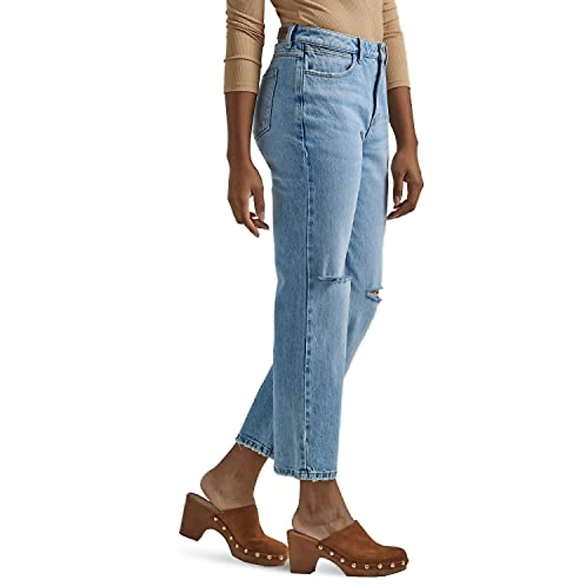 Wrangler Women's High-Rise Rodeo Straight Leg Crop Jean Starcrossed8