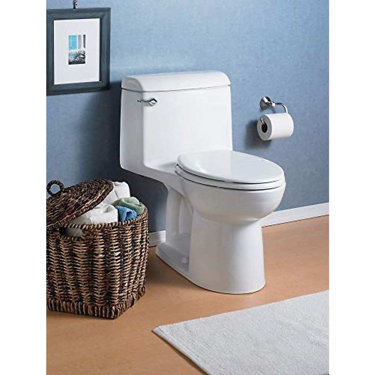 American Standard 2034314.020 Champion 4 One-Piece Toilet with Seat Elongated Chair Height, White