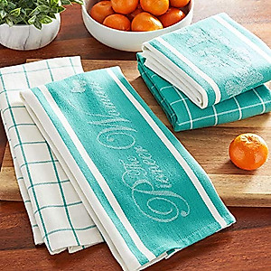 Pioneer Woman Butterfly Kitchen Tea Towels Set of 4 Assorted Teal Mint Aqua