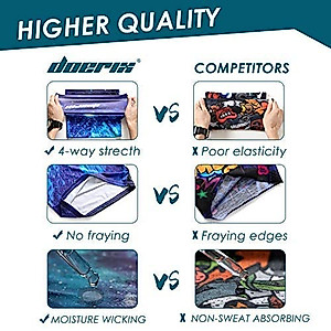 Neck Gaiter Face Mask Washable, Cloth Face Masks Bandana Balaclava Cover Shield (A-Solid-Black-2, 2)