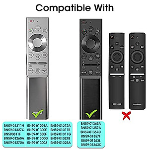 [2Pack] Silicone Protective Case for Samsung Smart TV Solar Cell Remote Control 2021,for Samsung BN59-01357 BN59-01363 Remote Replacement Shockproof Battery Back Covers Skin Holder-Glowblue Glowgreen