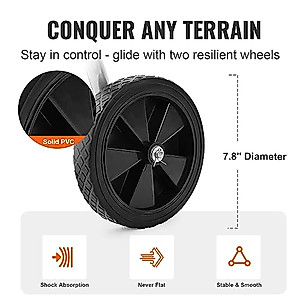 VEVOR Hose Reel Cart - Mobile Heavy Duty Steel Garden Tool Cart with Wheels, Holds up to 175 ft of 5/8'' Hose