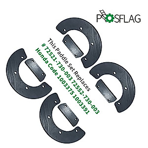POSFLAG HS35 Snowblower Paddles with Hardware Kit Replaces Honda 72521-730-003, 72552-730-003, 1003375, 1003391 for Honda HS35 A Snow Blowers, Honda HS35 Snowblower Parts, Honda HS35 Paddles