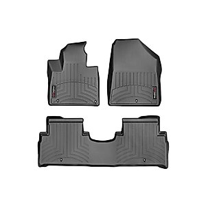 WeatherTech Custom Fit FloorLiners for Kia Sorento - 1st & 2nd Row (44770-1-2), Black