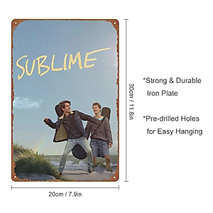 Sublime Movie Poster Tin Sign Cafe bar Home Wall Art Decoration Retro Metal Tin Sign 8x12 inch