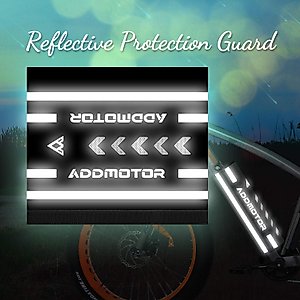 ADDMOTOR Cycling Bicycle Frame Battery Protector Nylon Protection Pad Reflective Protective Cover for Bike Accessories Black (Swordfish Battery(1Pcs))