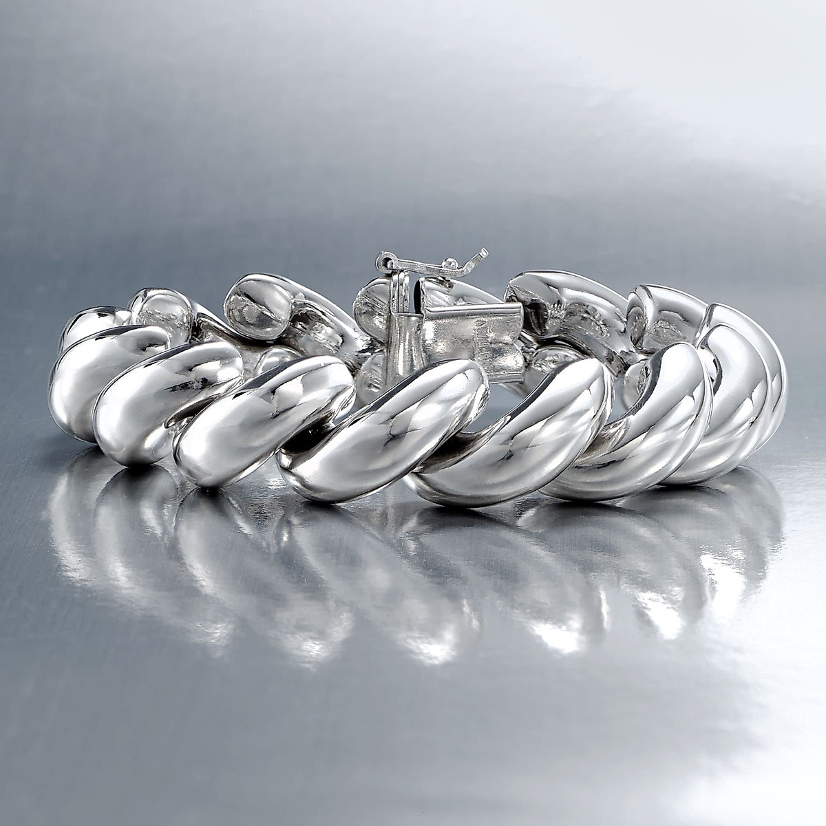 Ross-Simons Italian Sterling Silver Large San Marco Bracelet. 7.25 inches