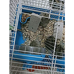 Toukerouc 10 Pack Hamster Teeth Grinding Lava Stones, Small Animal Chew Stone Toys, Lava Bites, Hamster Chew Stones Treats Teeth Grinding Block for Chinchilla Guinea Pig Rabbit Bird Parrot (10 Pack)