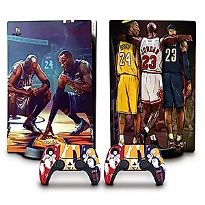 PEYANZ Skin Compatible with P.S.5 Console(Disk Edition) and Controllers Vinyl Sticker, Durable, Scratch Resistant, Bubble-Free