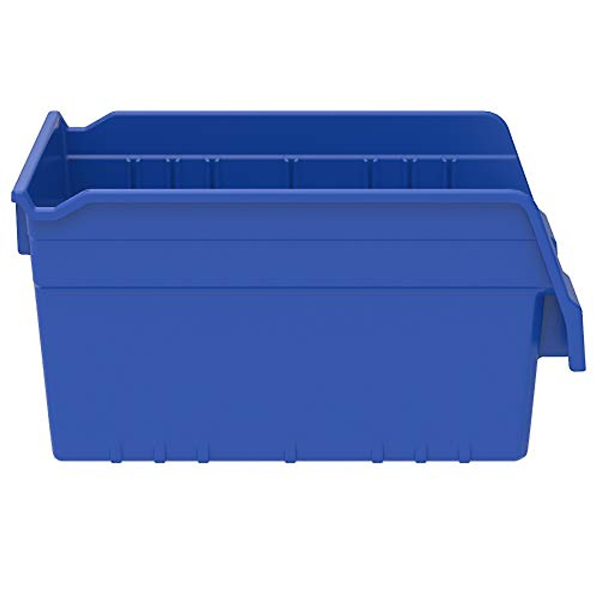 Akro-Mils 30080 Plastic Nesting ShelfMax Storage Bin Box, (12-Inch x 8-Inch x 6-Inch), Blue, (8-Pack)