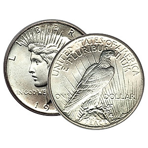 1 - Peace Silver Dollar 1920's Dated Dollar Circulated