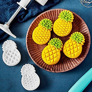 Plastic Mooncake Mold Pineapple Lotus Stamp Hand Press Moon Cake Mould Pineapple Mooncake Cookie Cutter Bakeware Tools
