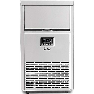 Deco Chef Commercial Ice Maker 99lb Every 24 Hours 33lb Storage Capacity Stainless Steel Great for Hotels, Restaurants, Bars, Homes, Offices Includes Connection Hoses and Ice Scoop