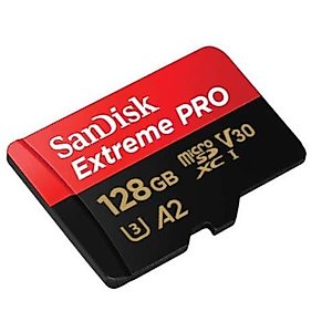 SanDisk 128GB Micro SDXC Memory Card Extreme Pro Works with GoPro Hero 8 Black, Max 360 Action Cam U3 V30 4K Class 10 (SDSQXCY-128G-GN6MA) Bundle with 1 Everything But Stromboli MicroSD Card Reader