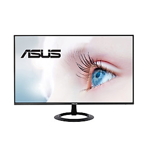 ASUS 27” 1080P Monitor (VZ27EHE) - Full HD, IPS, 75Hz, 1ms, Adaptive-Sync/FreeSync, Low Blue Light, Flicker Free, Ultra-Slim, VESA Mountable, Frameless, HDMI, VGA (Renewed)