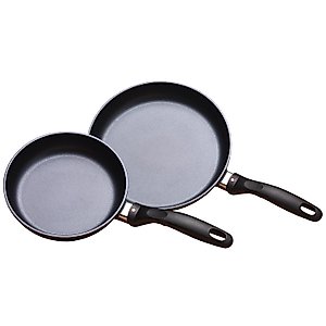 Swiss Diamond Fry Pan Duo HD Induction Nonstick Diamond Coated Nonstick Cookware 8" and 10.25" Aluminum Dishwasher/Oven Safe Grey
