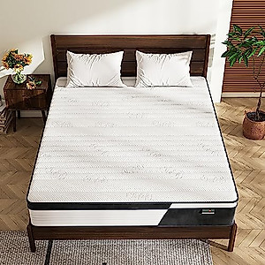 PurrJoys Full Mattress, 12 Inch Hybrid Mattress in a Box with Gel Memory Foam, Pocket Innerspring, Pressure Relief, Motion Isolation, Non-Fiberglass - Mattress Full Size
