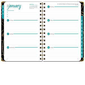 HARDCOVER 2024 Planner: (November 2023 Through December 2024) 5.5"x8" Daily Weekly Monthly Planner Yearly Agenda. Bookmark, Pocket Folder and Sticky Note Set (Zodiac)