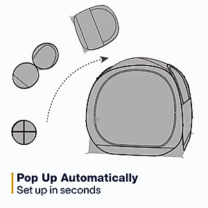 EighteenTek Pod All Weather Sports Tent with Sealed Floor Instant Tent Shelter Outdoor Bubble Rain Tent Camping Sun Shelter Pop Up Clear, Patent Pending for Sports Events Camping Fishing Cheering