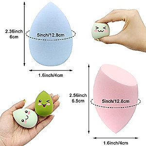 12 Pieces Professional Makeup Sponge Set,Latex Free Flawless Soft Setting Face Puffs,Multicolor Beauty Blender Cosmetic Applicator for Powder,Liquid,Facial Makeup Tools