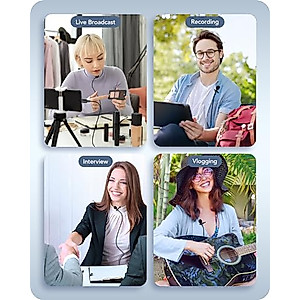 PoP voice Professional Lavalier Microphone for iPhone Wired Lapel Mic for Video Recording (16.4FT)